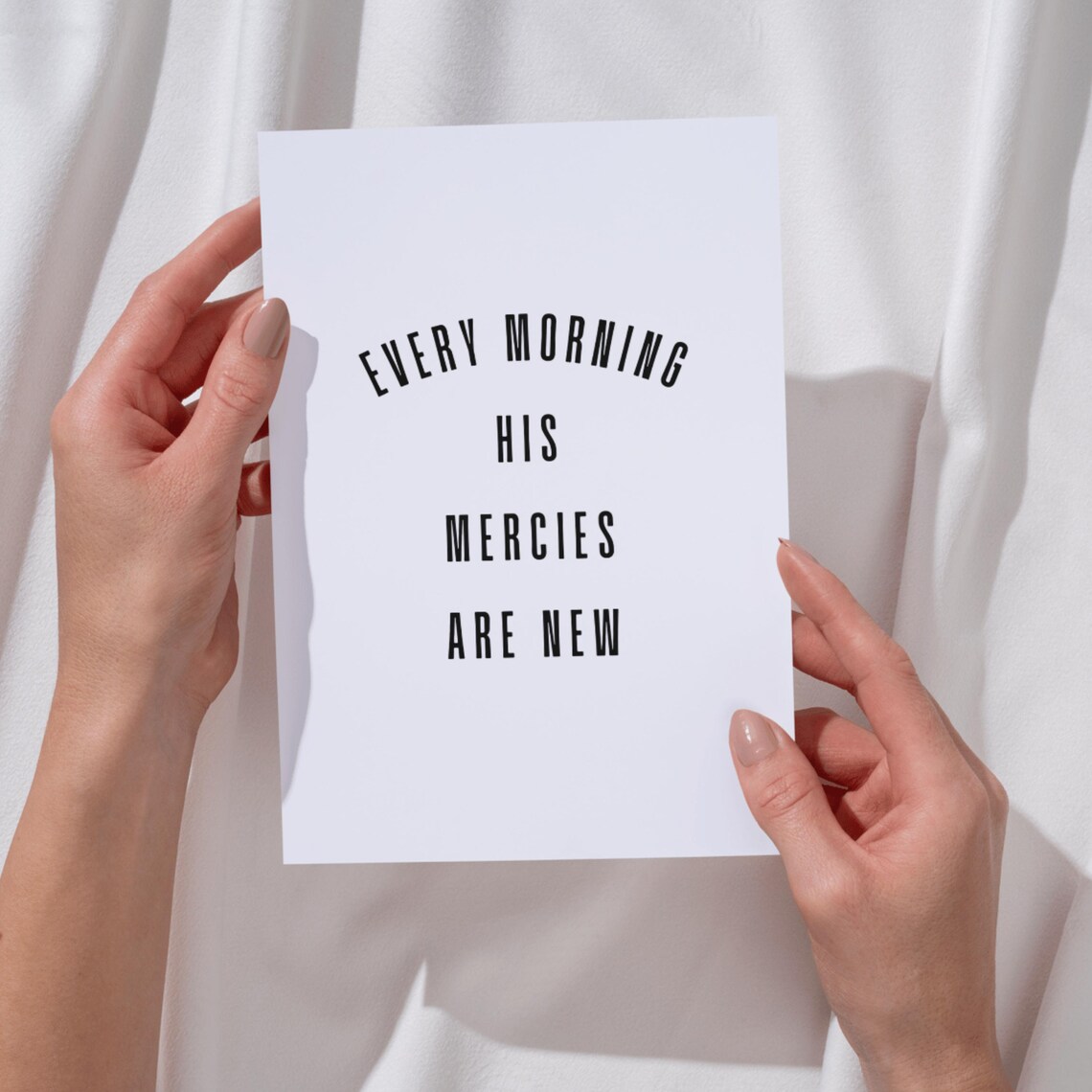 His Mercies Are New Wall Art, Christian Home Decor, Christian Modern ...