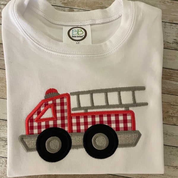 Fire Truck Applique - Etsy