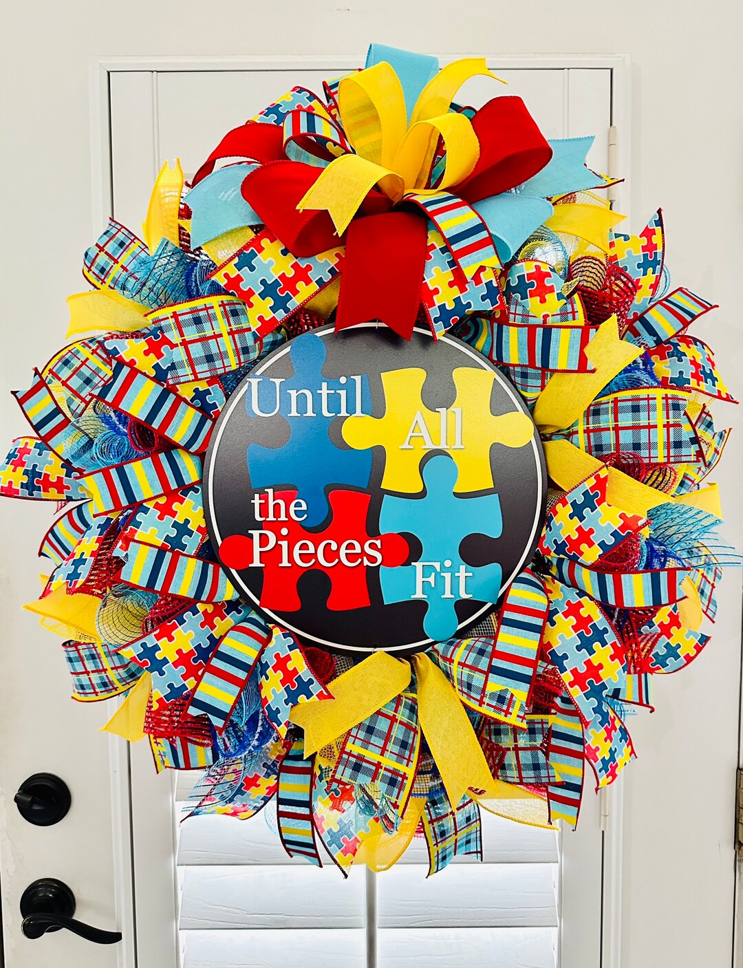 Autism’s Awareness Wreath, Support Autism Awareness, Autism Support ...