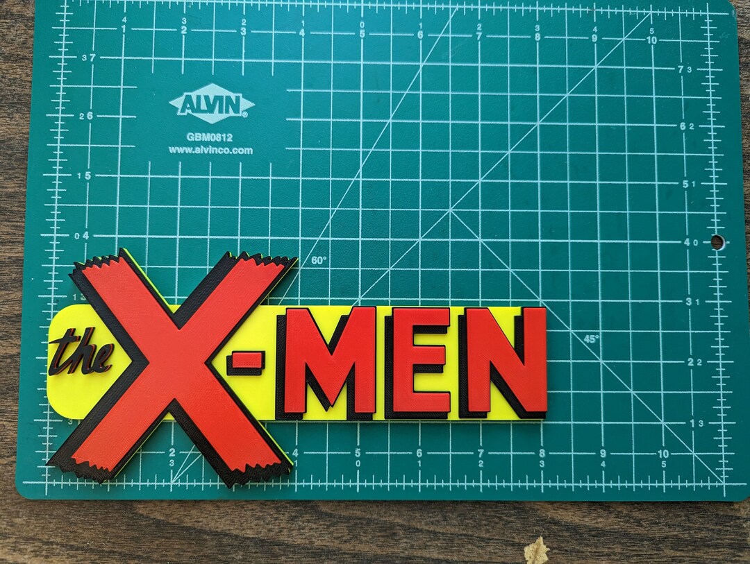 X-MEN Vintage Classic 3D Printed Display Logo Mount Marvel Silver Age ...