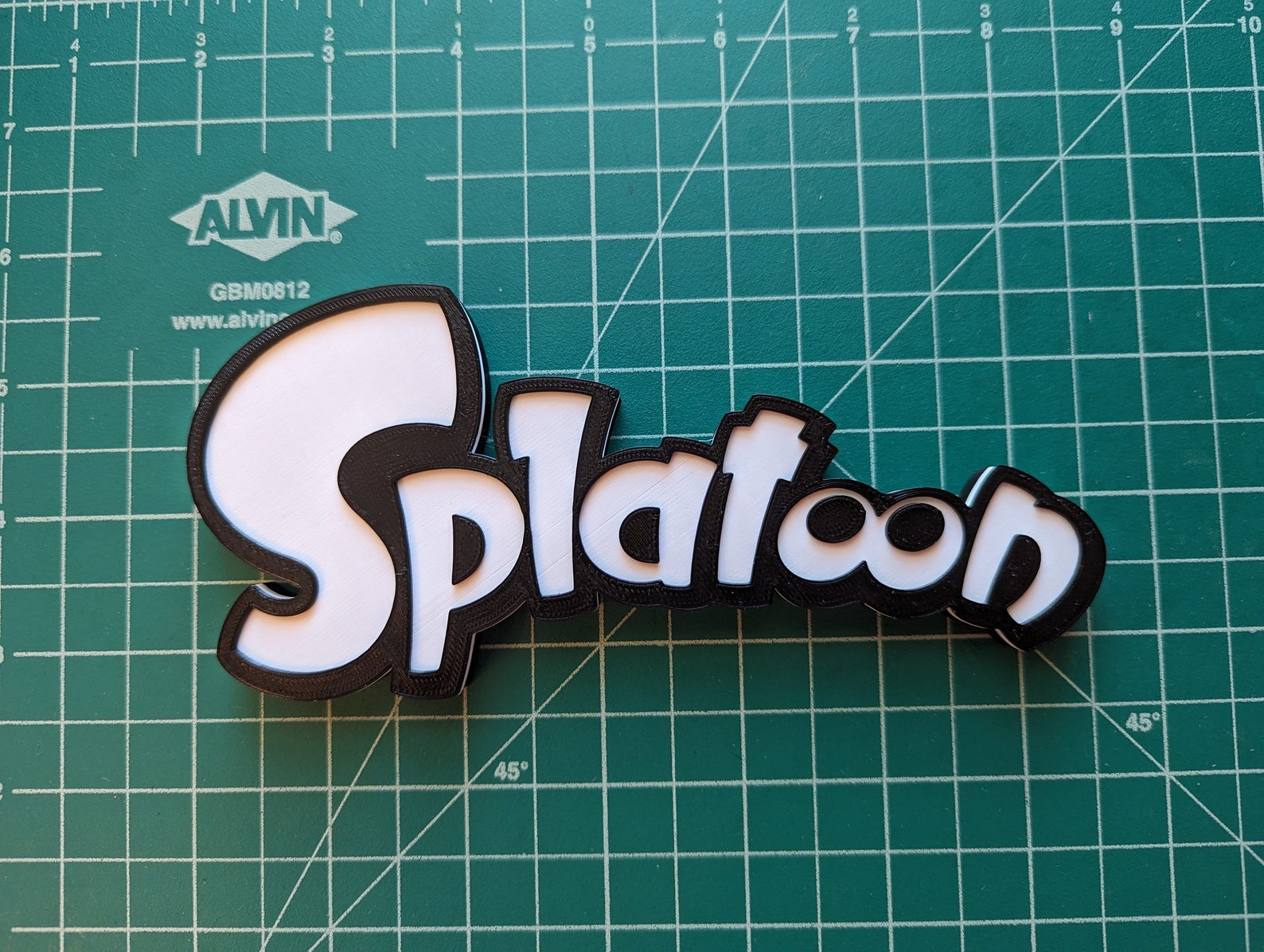 Splatoon 3D Printed Sign Logo Display Wall Shelf Art Videogame - Etsy