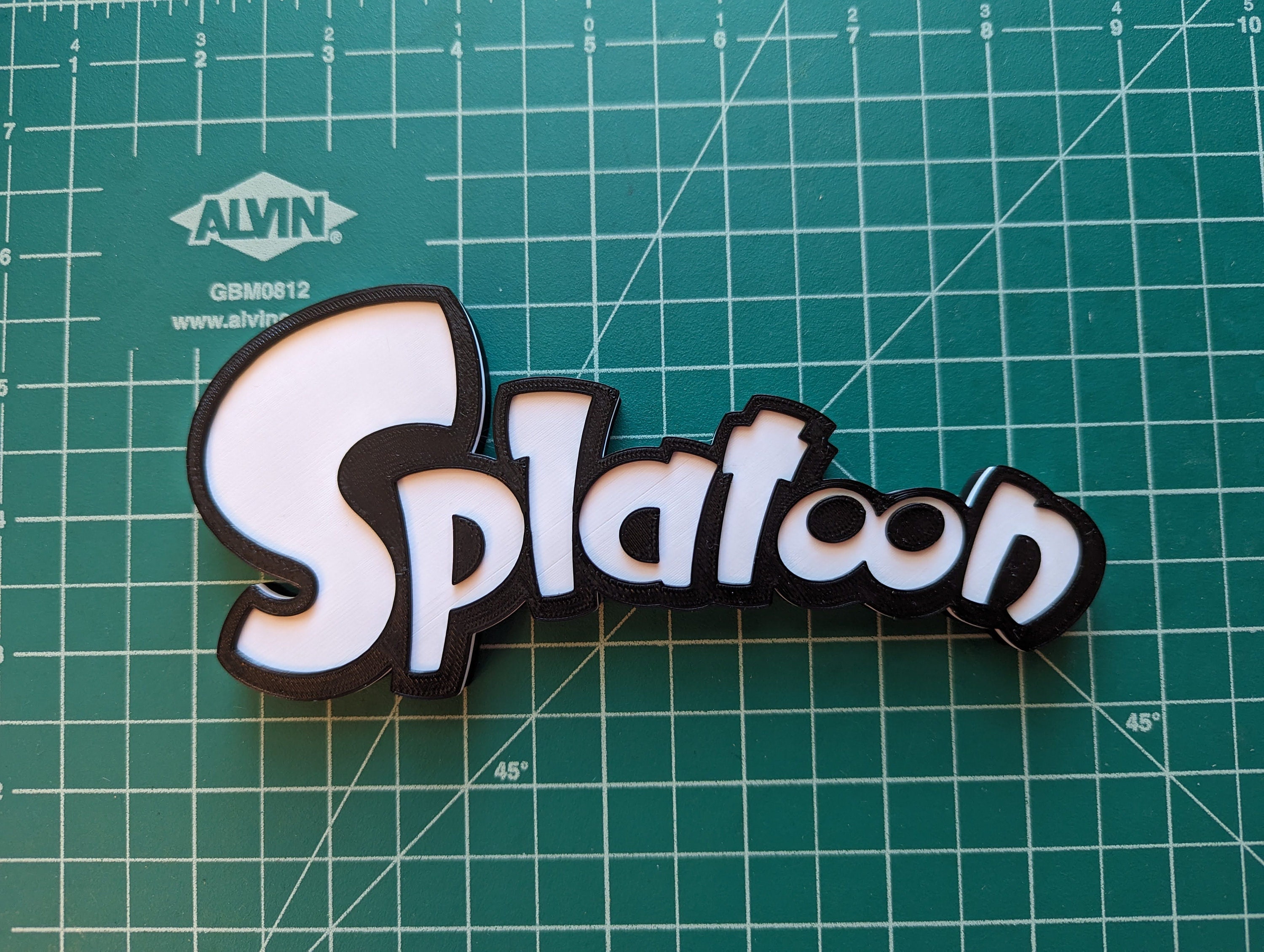 Splatoon 3D Printed Sign Logo Display Wall Shelf Art Videogame - Etsy ...