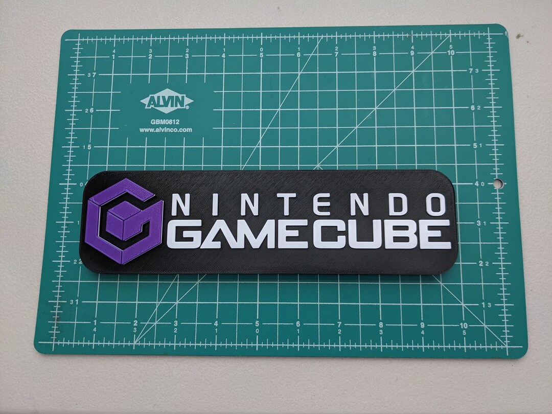 Nintendo Gamecube Video Game Logo Sign Fan Art Shelf Wall Display 3D ...