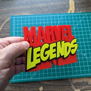 Marvel Legends Custom Design 3D Printed Sign Logo Display Wall Shelf - Etsy
