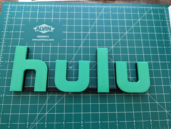 Hulu Style Logo 3D Printed Art Display Sign Shelf - Etsy