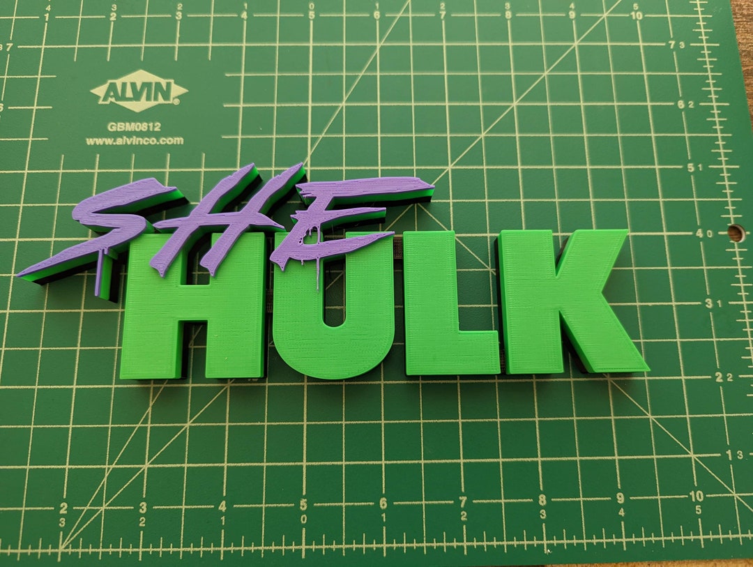 She-hulk 3D Printed Art Logo Marvel She Hulk - Etsy