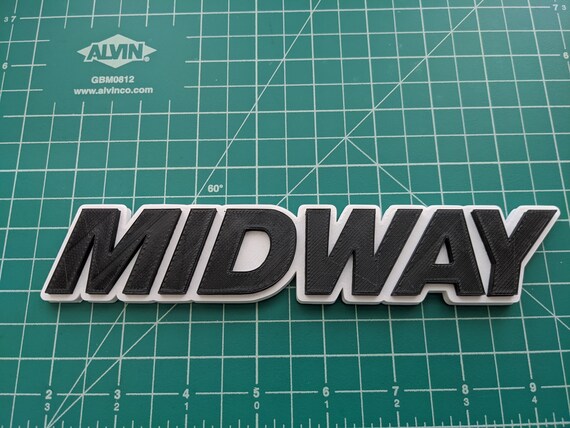 MIDWAY Logo 3D Printed Wall Display Sign 2 Color Many Colors - Etsy