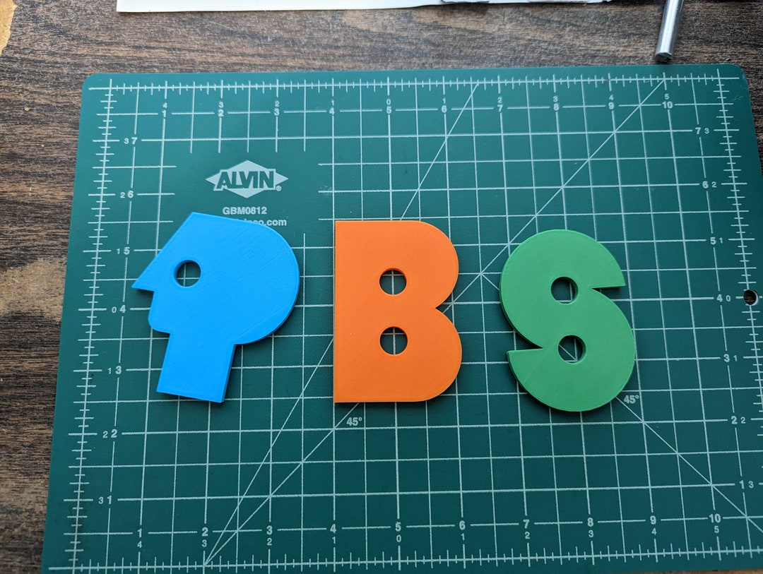 PBS 3D Printed Logo Individual Letters Color - Etsy