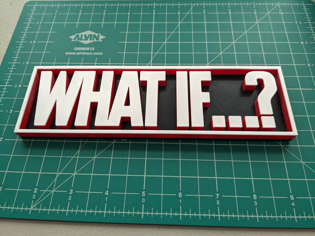 Marvel What If Logo Sign 3D Printed Display Logo Stand Shelf Art Wall ...