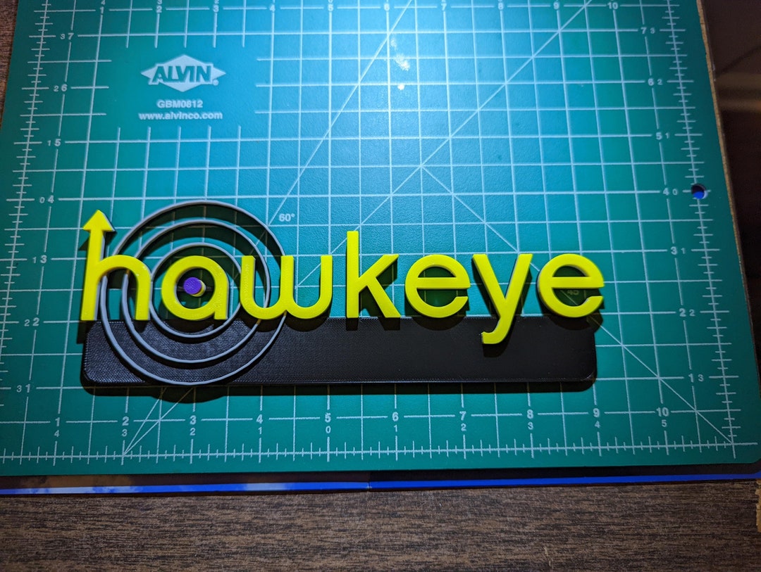 Hawkeye 3D Printed Title Logo Color Desk Shelf Wall Marvel - Etsy