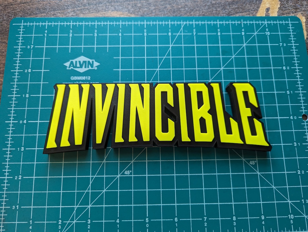 Invincible Sign Logo 3d Printed Desk Shelf Wall - Etsy UK