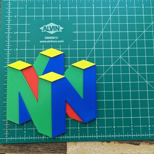 Nintendo 64 N64 Cube 3D Printed Logo Color Wall Mount Display - Etsy