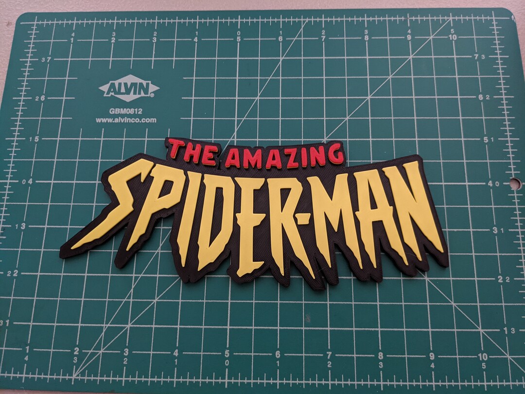 Amazing Spiderman Modern Logo Sign Display Wall Shelf Marvel - Etsy
