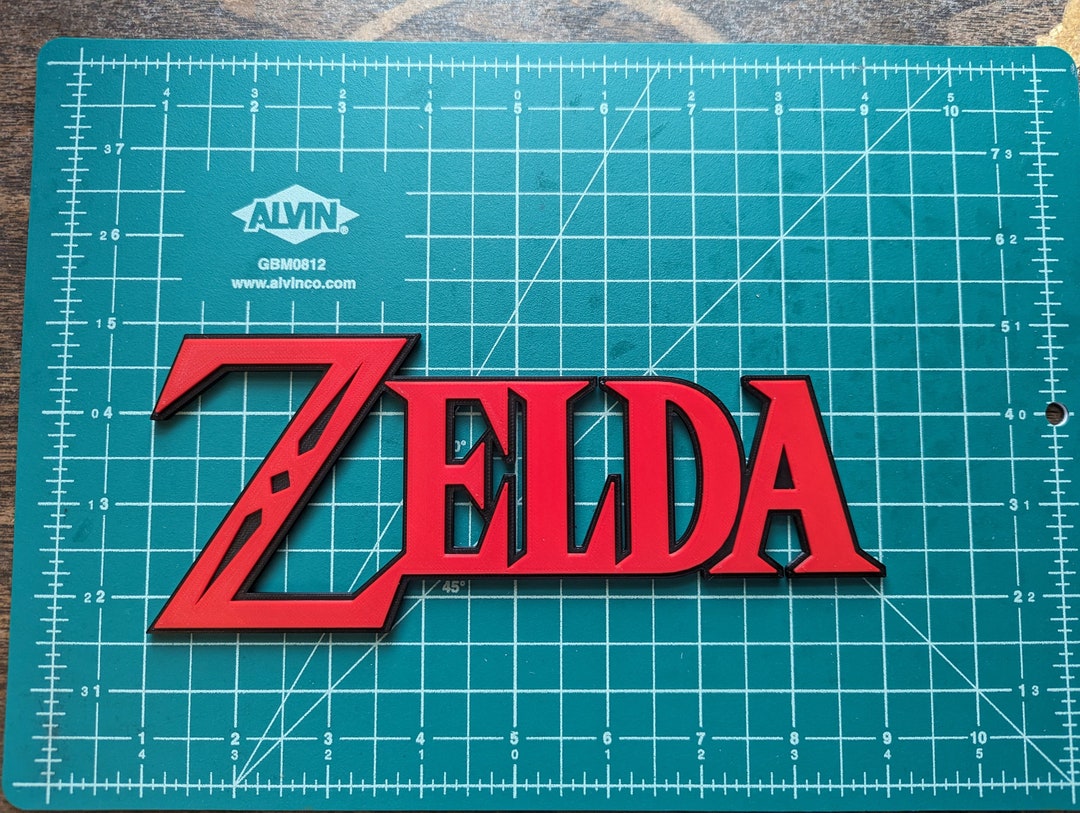 Legend of Zelda 3D Printed Title Logo Sign Display Wall Stand Shelf NES ...