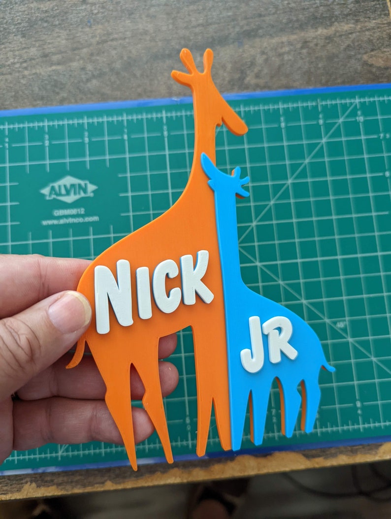 Nick Jr 3D Printed Art Animal Logo Shelf Stand Wall Display - Etsy ...