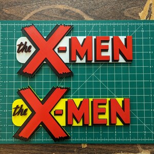 X-MEN Vintage Classic 3D Printed Display Logo Mount Marvel - Etsy