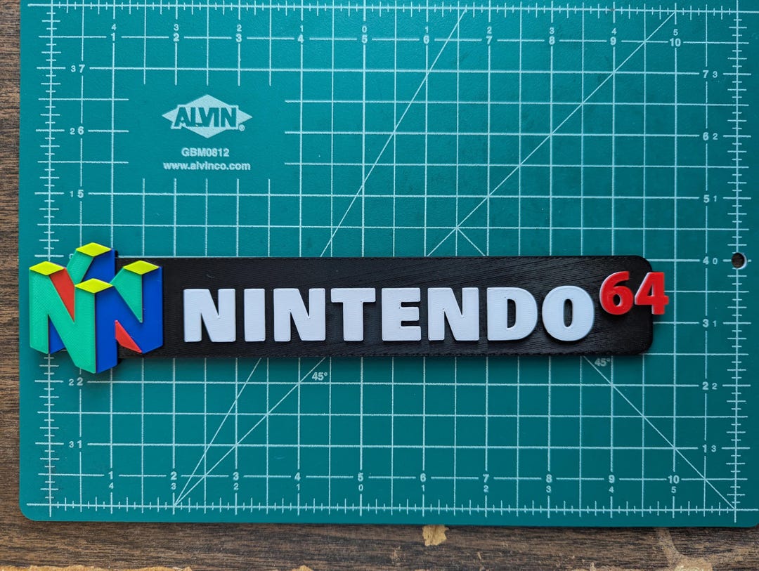 Nintendo 64 N64 Video Game Logo Sign Fan Art Shelf Wall Display 3D ...