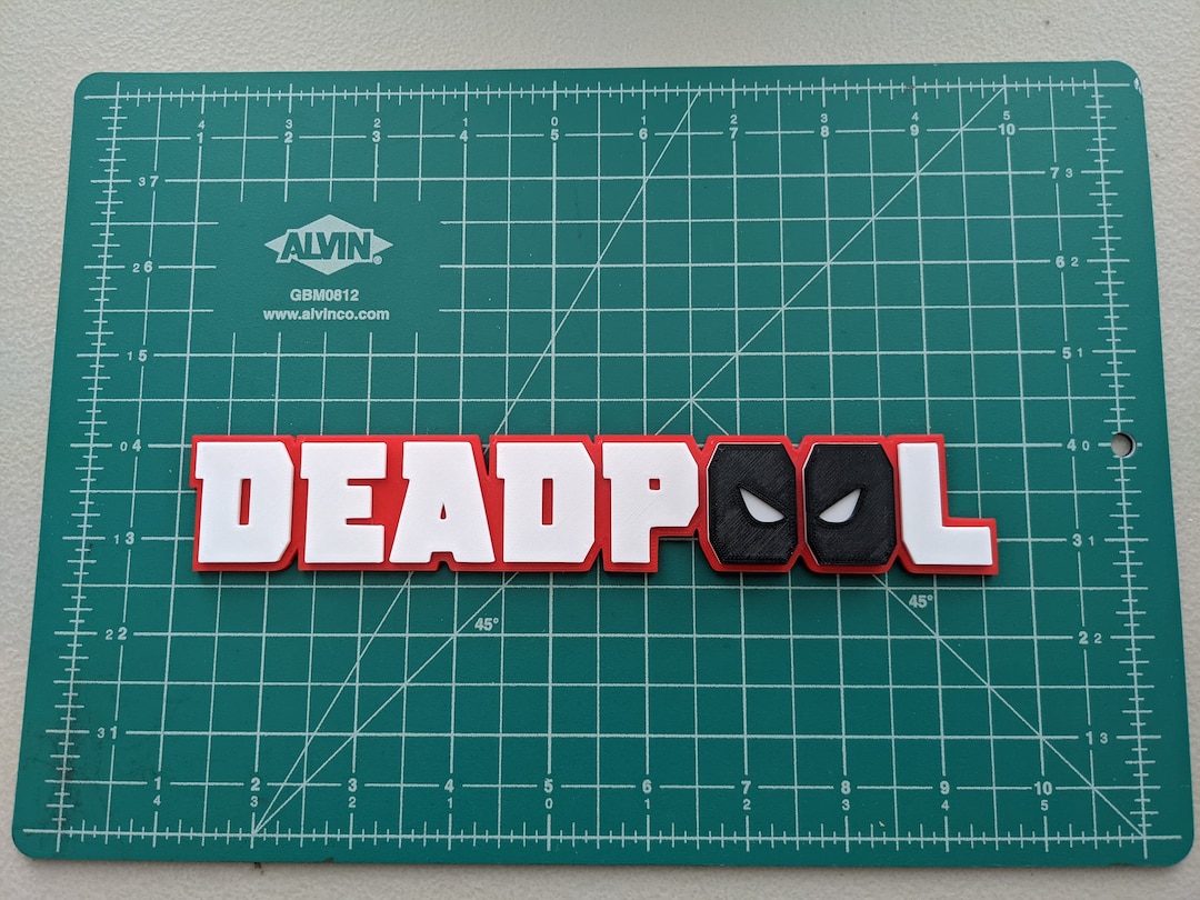 Deadpool 3D Printed Title Logo Color Desk Shelf Wall Marvel - Etsy