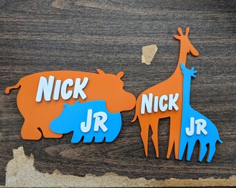 Nick Jr 3D Printed Logo Clasic Version Nickelodeon Junior - Etsy