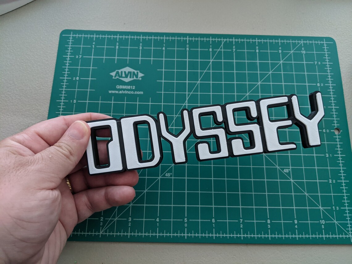 Odyssey video game logo 3D printed sign display shelf desk - Etsy België