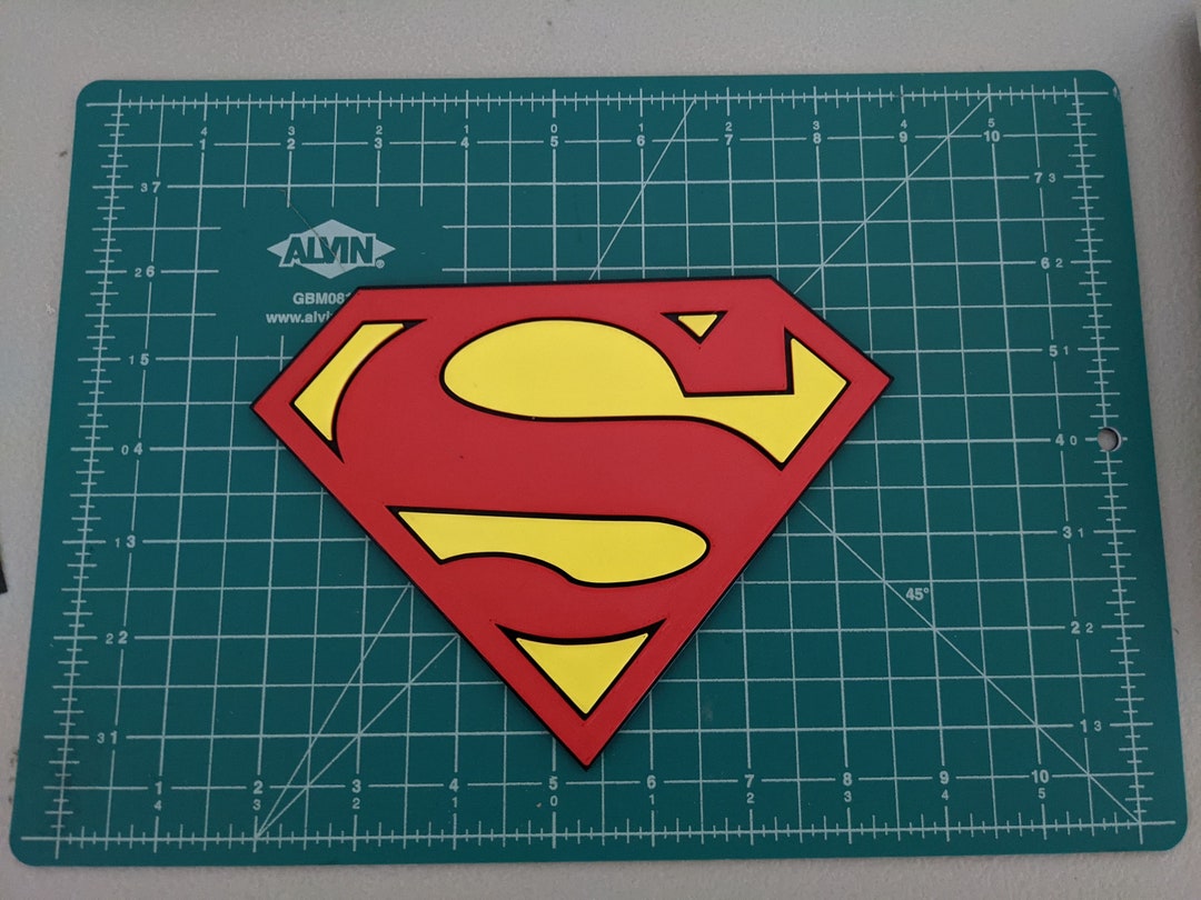 Superman Chest Emblem Logo DC 3D Printed Color Wall Mount Display - Etsy