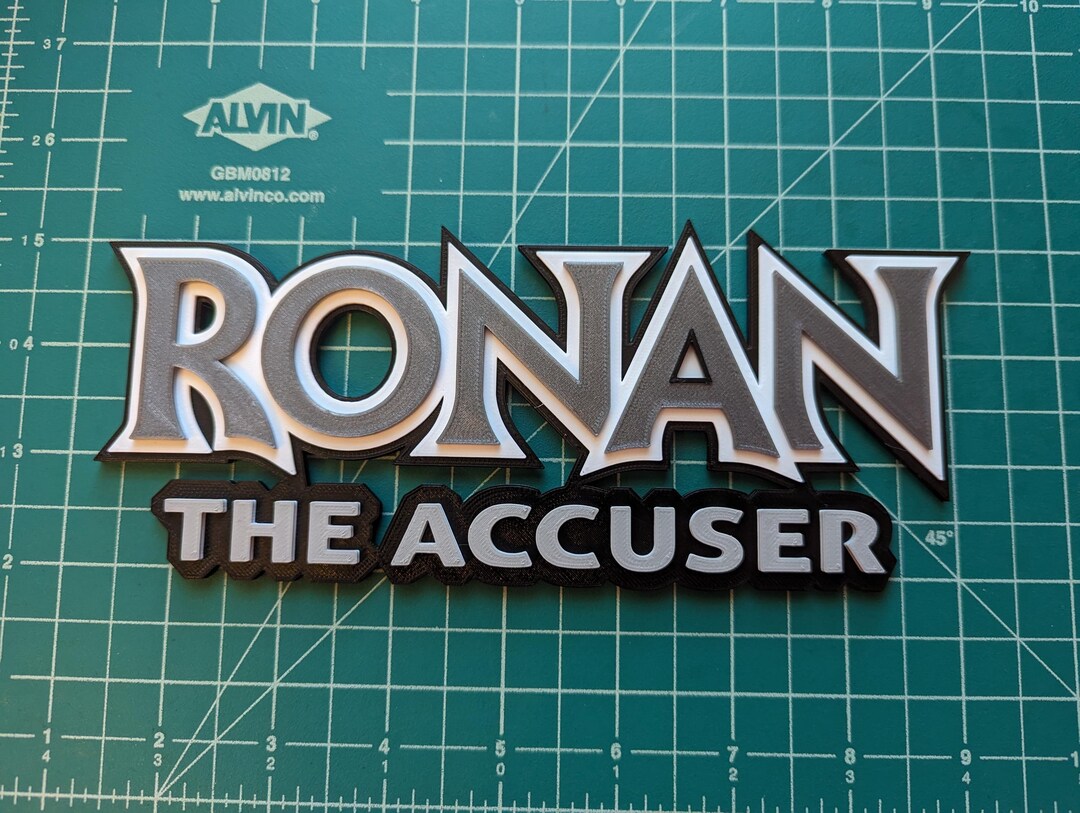 Ronan the Accuser 3D Printed Logo Sign Display Marvel Shelf Wall Art - Etsy
