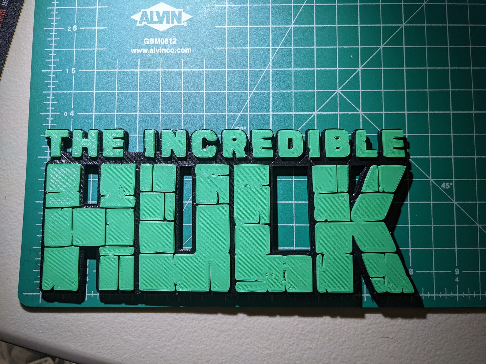 The Incredible Hulk Logo 3d Printed Color Wall Mount Display Etsy