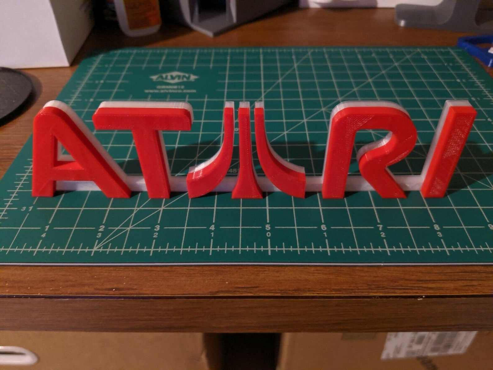 Atari Video Game Logo Sign 3D Printed Videogame Shelf Display - Etsy