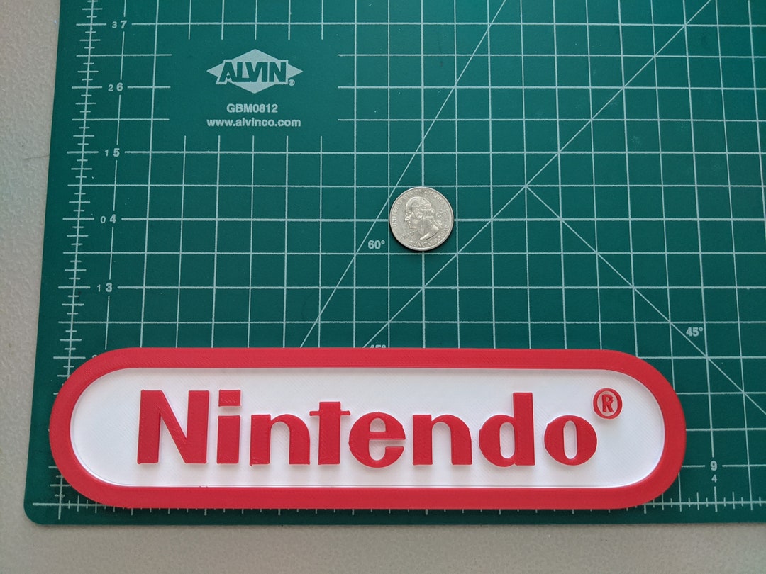 Nintendo Logo Sign 3d Printed Art Video Game Display Shelf Wall - Etsy