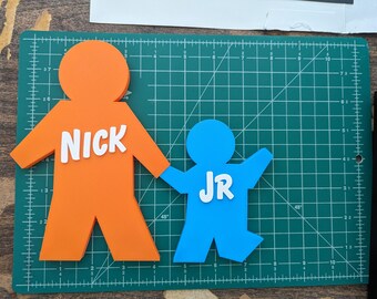Nick Jr 3D Printed Logo Clasic Version Nickelodeon Junior - Etsy