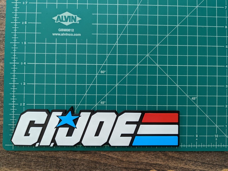 GI Joe 3D Printed Art Display Thick Logo Stand Shelf Desk Wall - Etsy ...