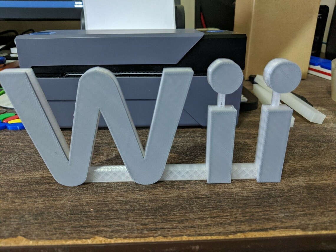Wii Logo Sign 3d Print Nintendo Accessory Shelf Stand Display - Etsy