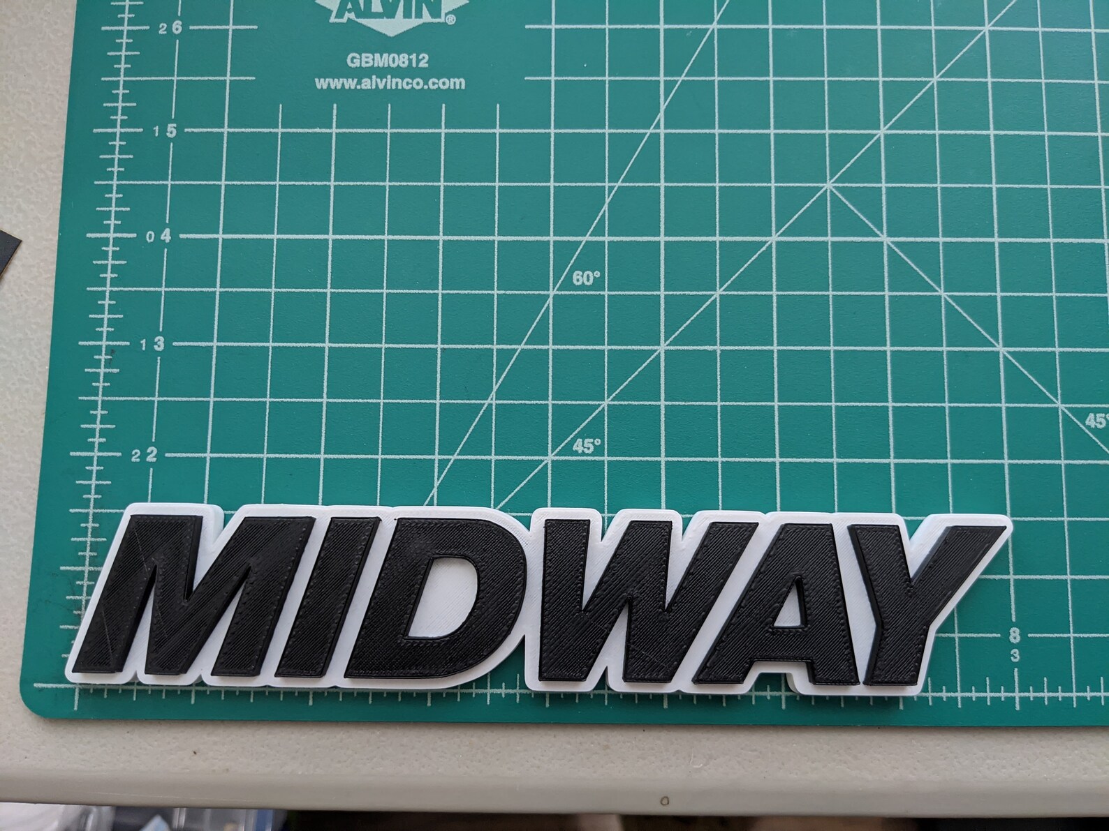 MIDWAY Logo 3D Printed Wall Display Sign 2 Color Many Colors - Etsy