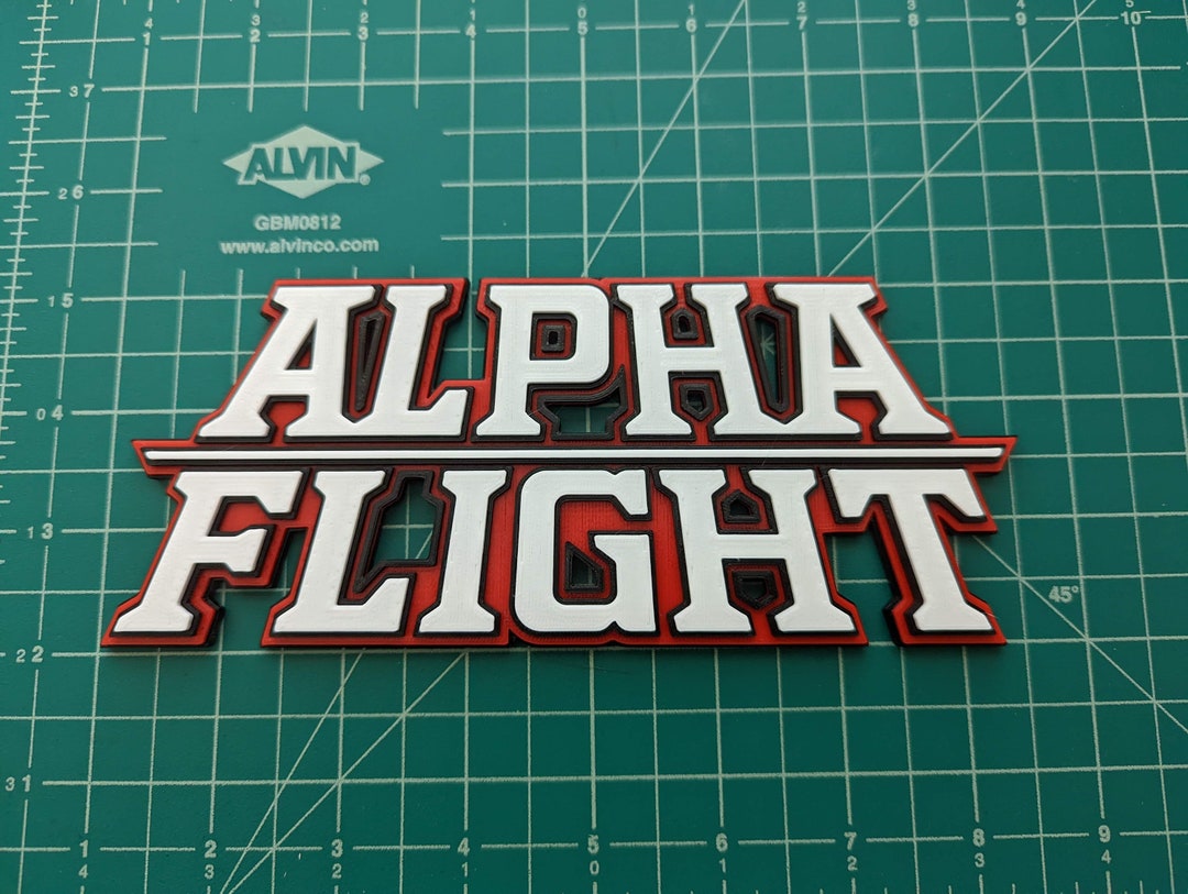 Alpha Flight 3D Printed Art Logo Display Wall Shelf Stand Marvel - Etsy