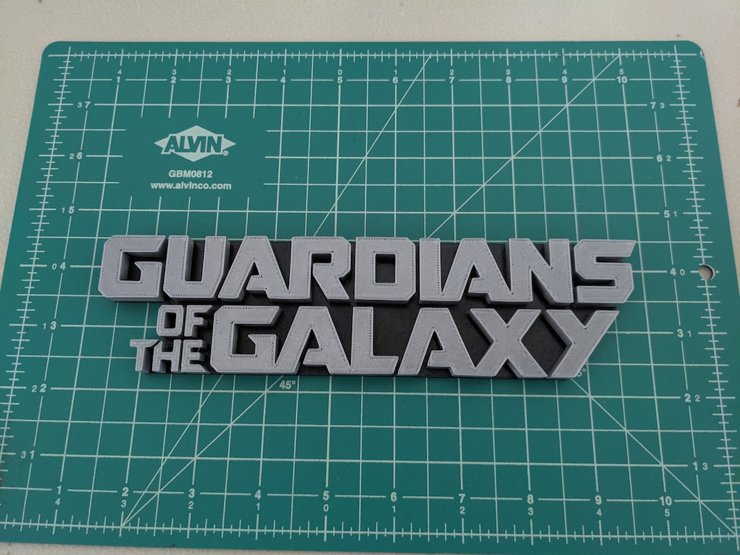 Guardians of the Galaxy Logo Sign Display Shelf Wall Marvel 3D Printed ...