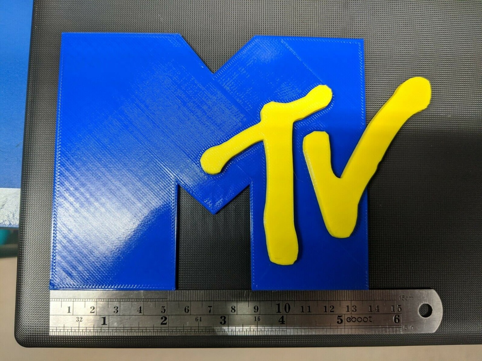 MTV Logo Display Shelf Stand 3D Printed Many Colors USA Free - Etsy