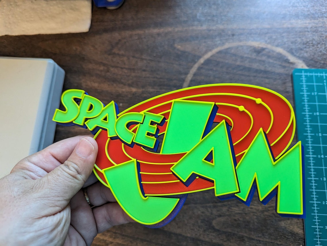 Space Jam Original Logo 3D Printed Color Wall Mount Display Art - Etsy ...