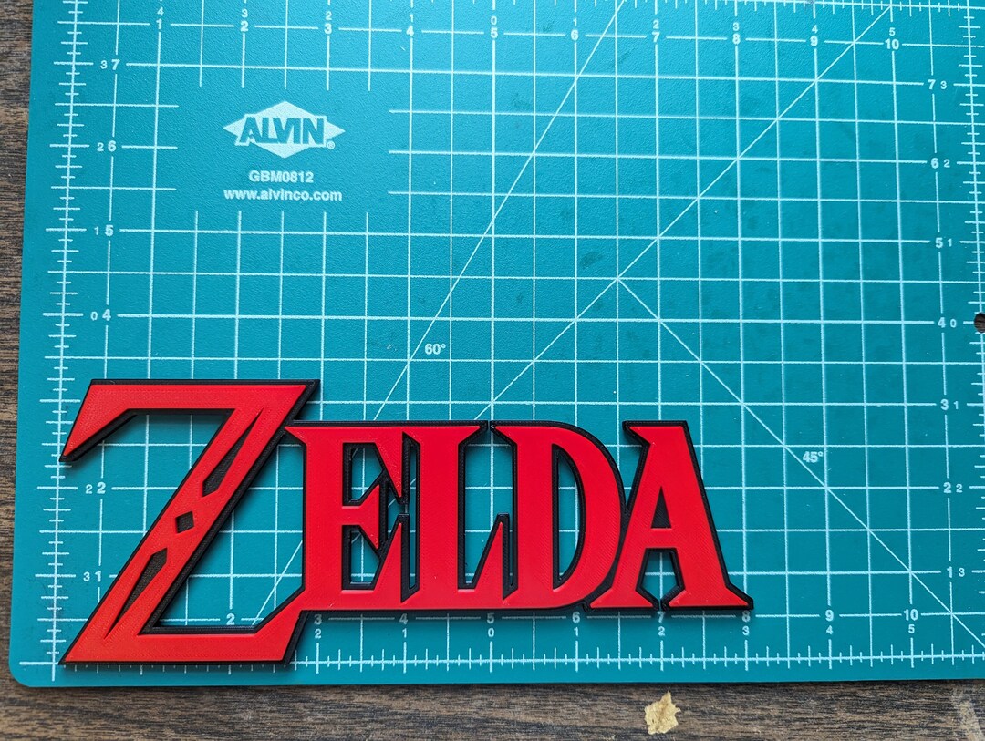 Legend of Zelda 3D Printed Title Logo Sign Display Wall Stand - Etsy