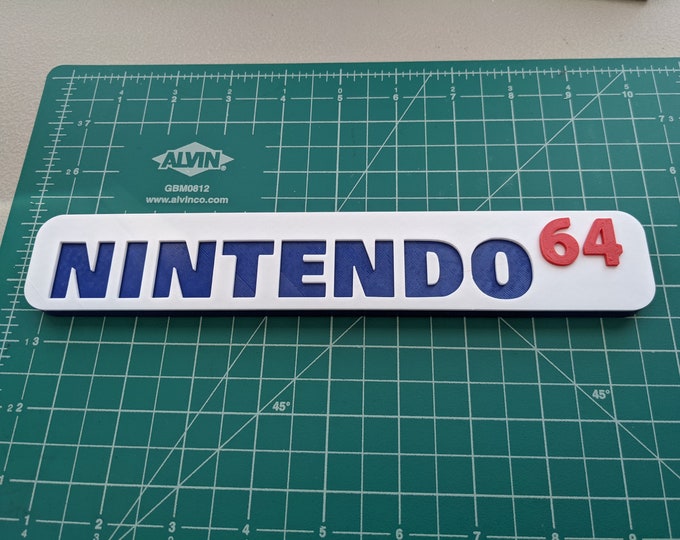 Nintendo 64 N64 Video Game Logo Sign Fan Art Shelf Wall Display 3D ...