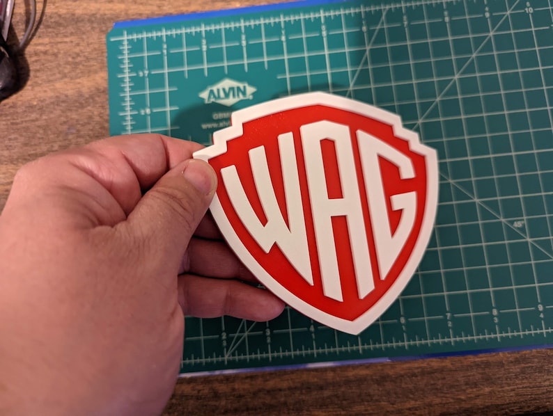Warner Animation Group WAG WB Bros 3D Printed Logo Shield Wall | Etsy ...