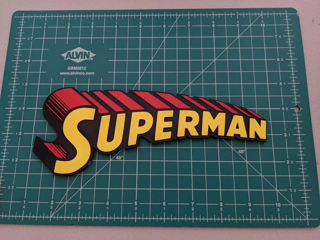 Superman Logo 3D Printed Color Wall Mount Display Shelf - Etsy