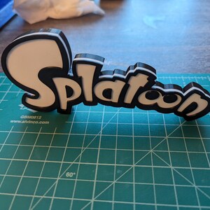 Splatoon 3D Printed Sign Logo Display Wall Shelf Art Videogame - Etsy