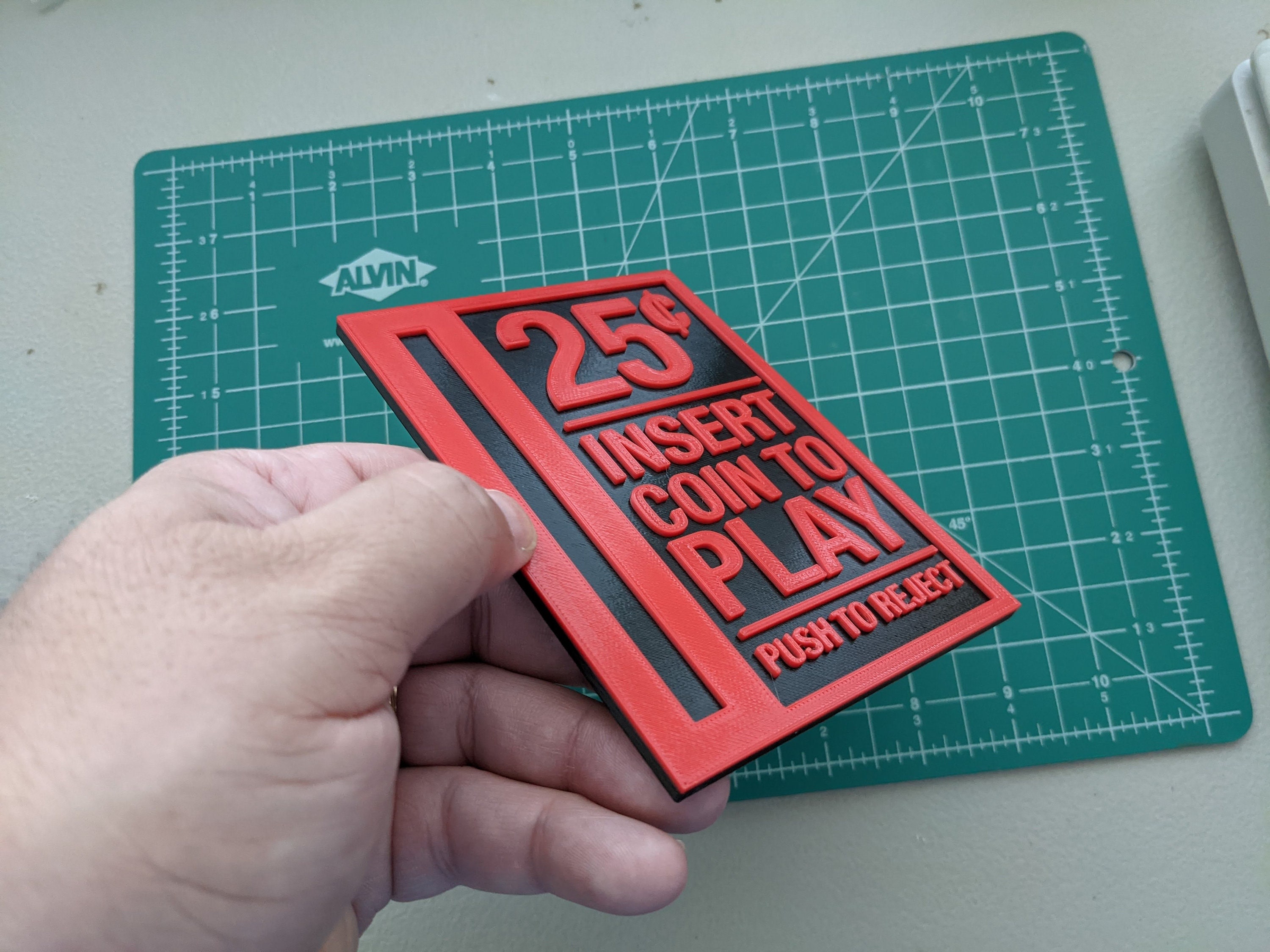 Arcade machine coin slot 3D printed art display wall video | Etsy