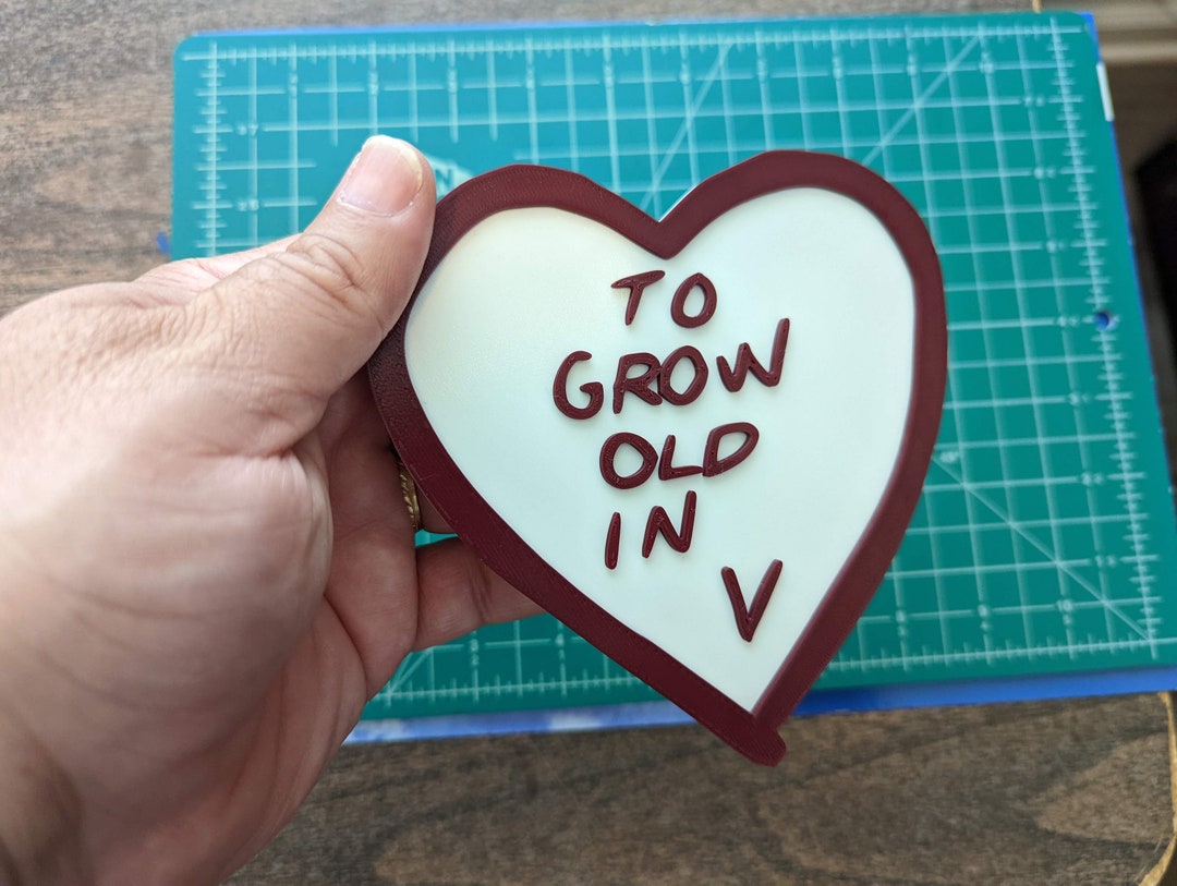 Wandavision Heart Marvel 3D Printed Art to Grow Old in Wall Mount ...