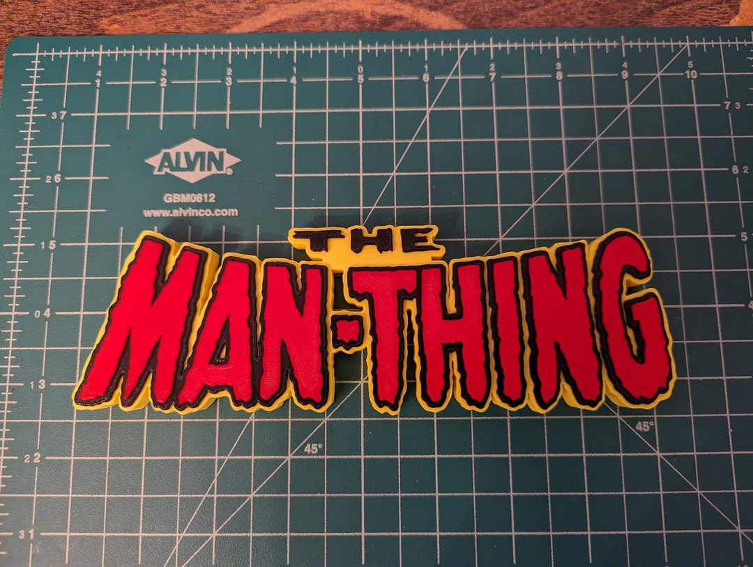Marvel Man-thing Logo Sign Display Wall Shelf Marvel 3D Printed - Etsy