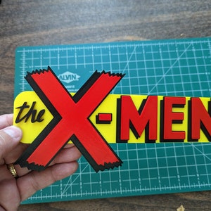 X-MEN Vintage Classic 3D Printed Display Logo Mount Marvel Silver Age ...