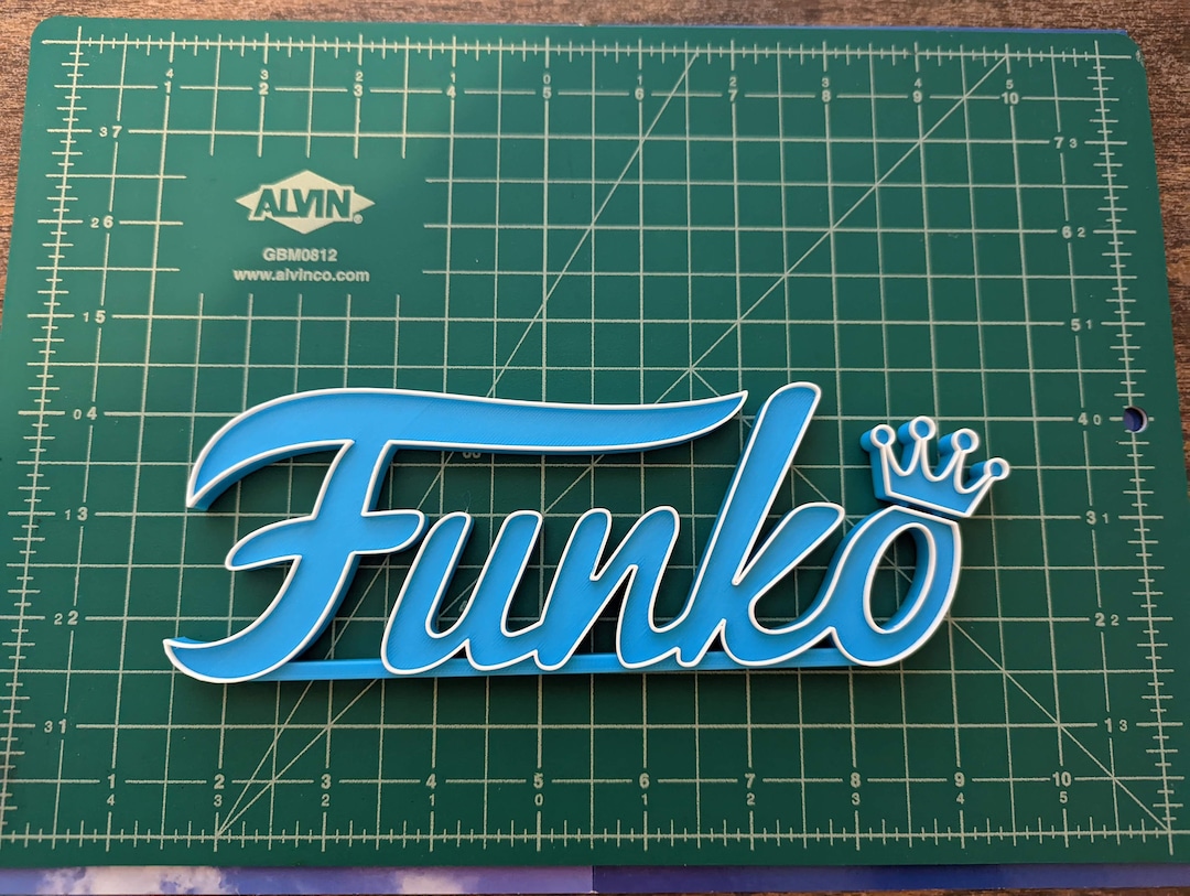 Funko Script Logo 2016 Shelf Sign Display Stand 2-color 3D Printed ...