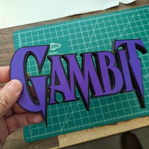 Gambit 3D Printed Art Marvel X-MEN Stand Shelf Wall Display - Etsy