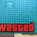 GTA Grand Theft Auto 3D Printed Art Wasted Sign Display Wall Shelf Logo ...
