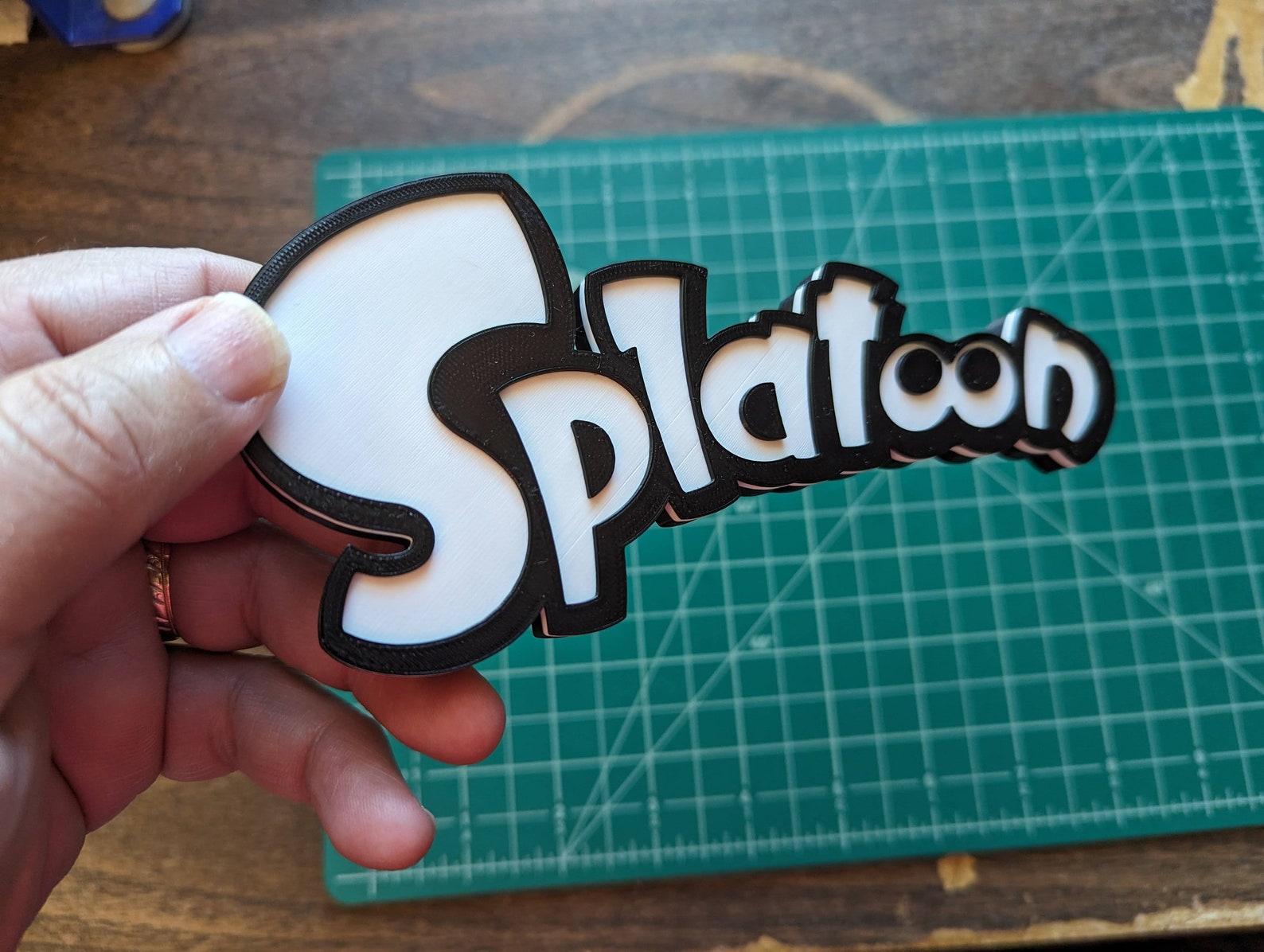 Splatoon 3D Printed Sign Logo Display Wall Shelf Art Videogame - Etsy